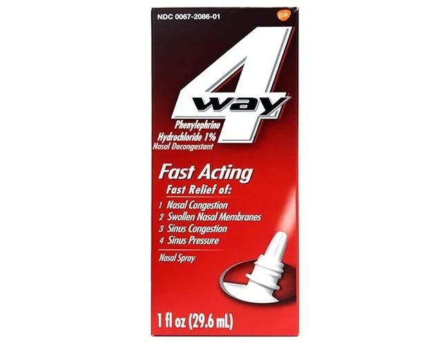 1 Fl Oz, 4-Way Fast Acting Nasal Spray