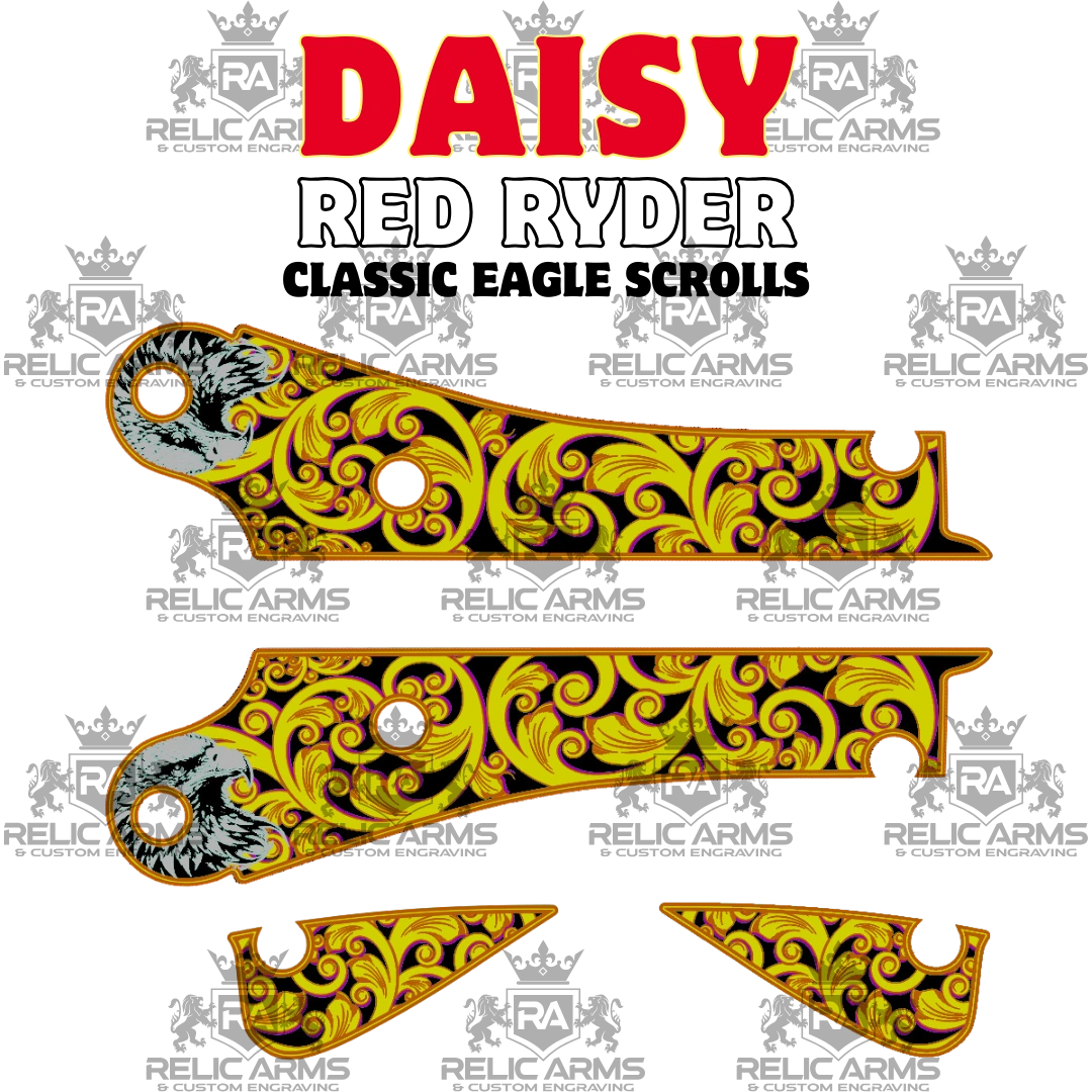 Daisy Red Ryder BB Gun-Multi Color "Classic Eagle Scrolls" -Laser Ready ...