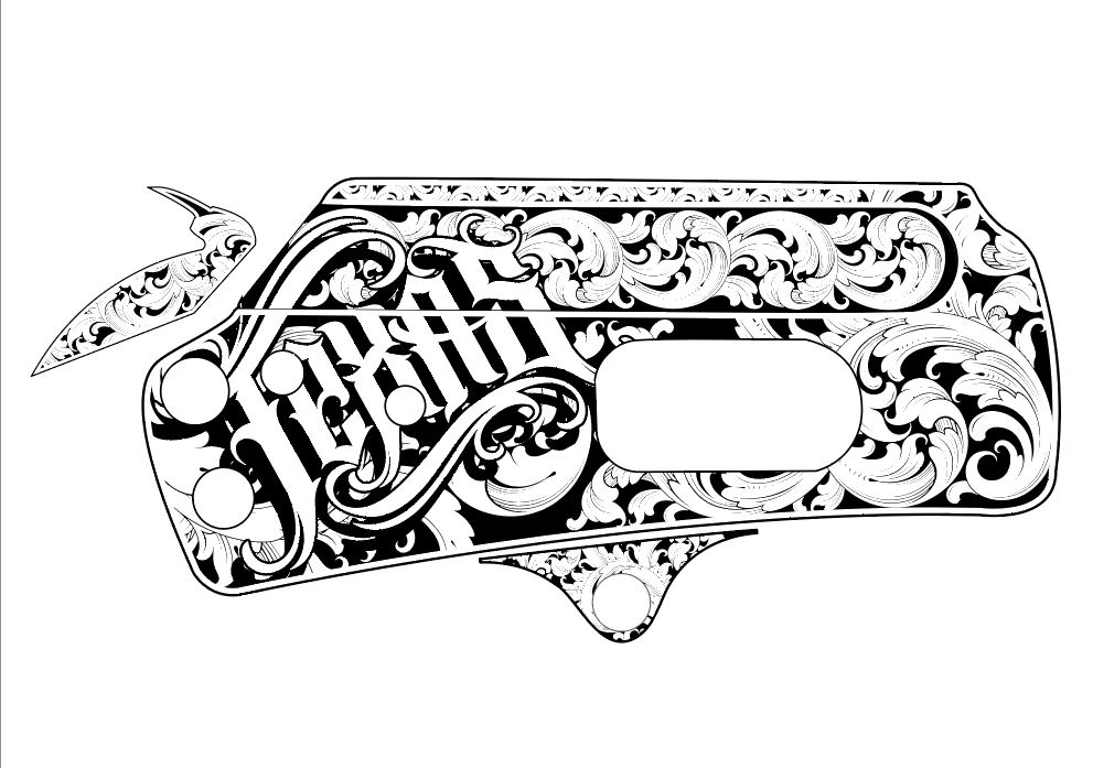 Firearm Vector Engraving Designs