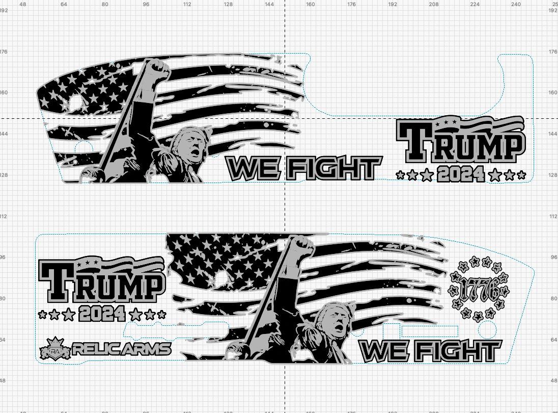 Rem 870 "Trump Shot Fight" Design for Laser Engraving, Includes SVG ...
