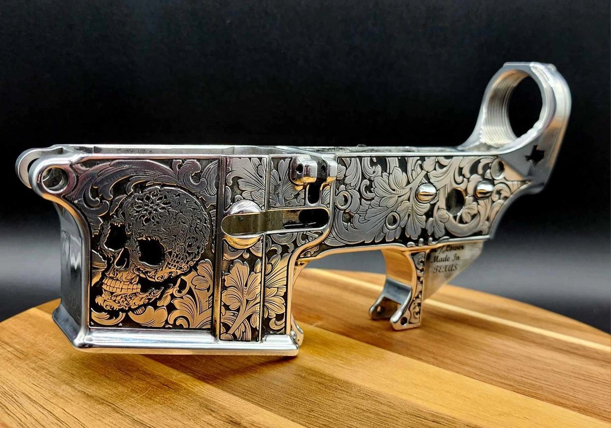 AR Scrolls,Skulls and Matching Mags Designs for Laser Engraving Vector ...