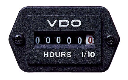 331.534 VDO Cockpit International Hourmeter Hours 12 volt Black Non ...