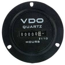 331.601 VDO Cockpit International Hourmeter Hours 52mm 12 volt Black ...