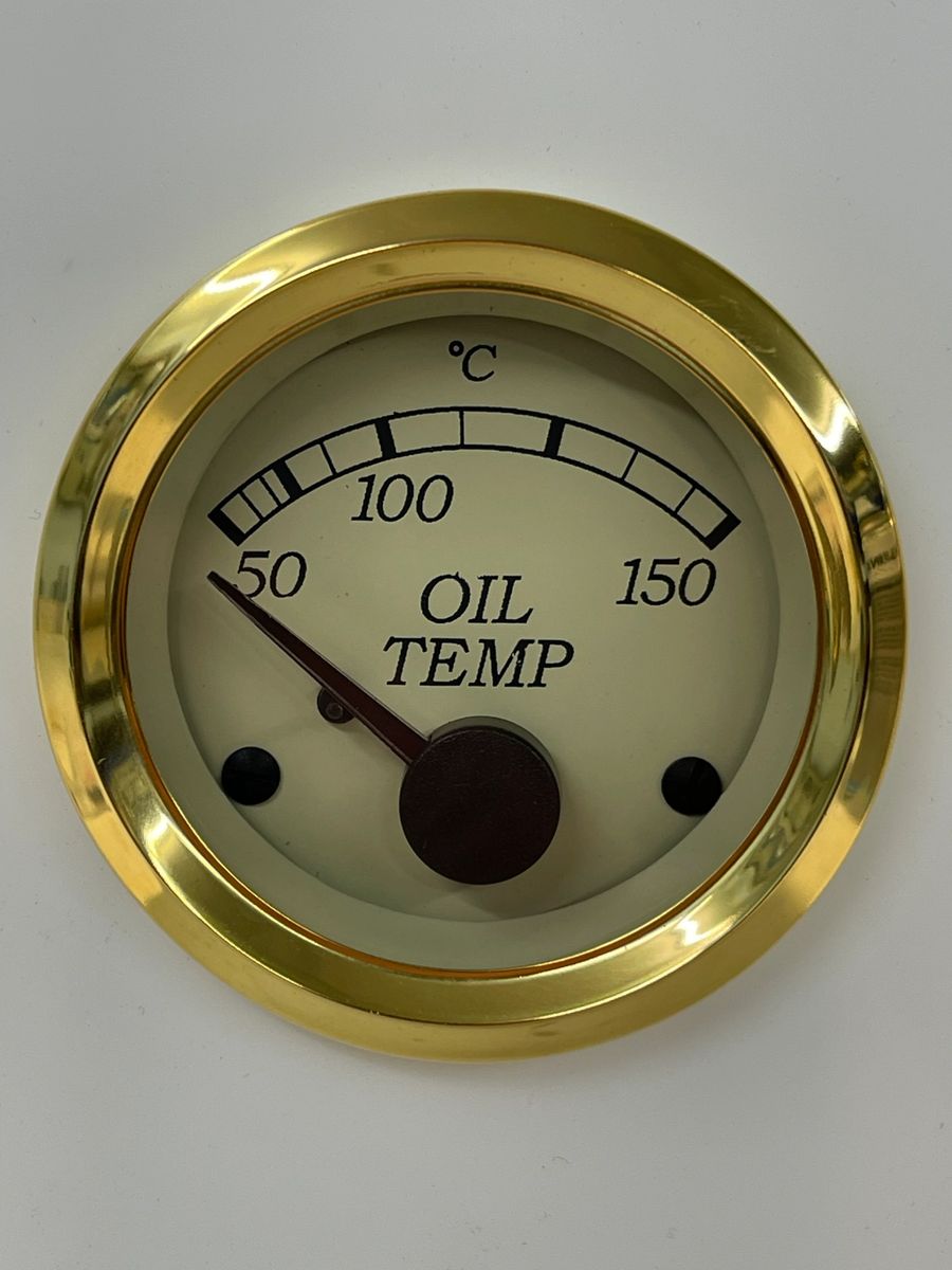 Heritage Gold OIL TEMP Temperature Electric Short Sweep 50-150 c 52mm ...