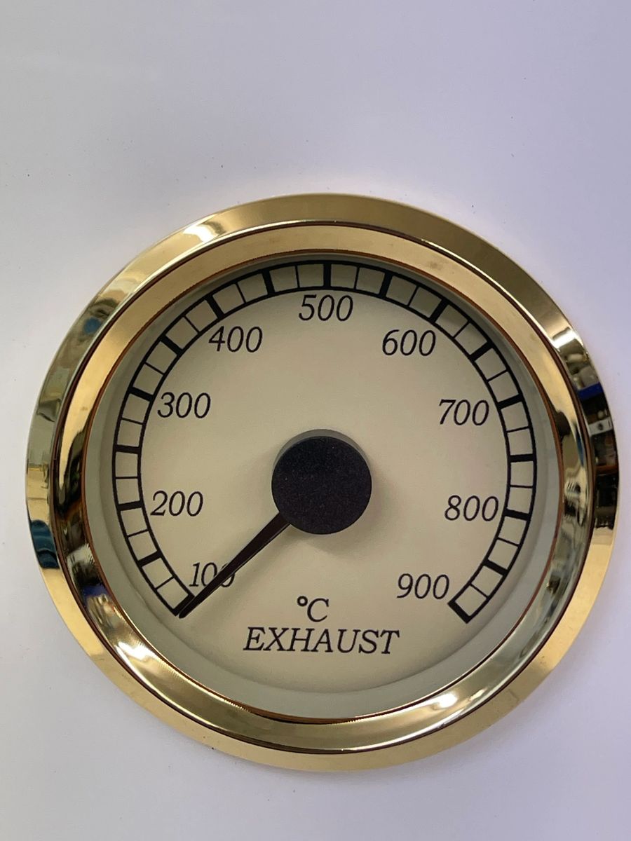Heritage Gold EXHAUST Pyrometer Mechanical Full Sweep 100-900 c 80 mm ...