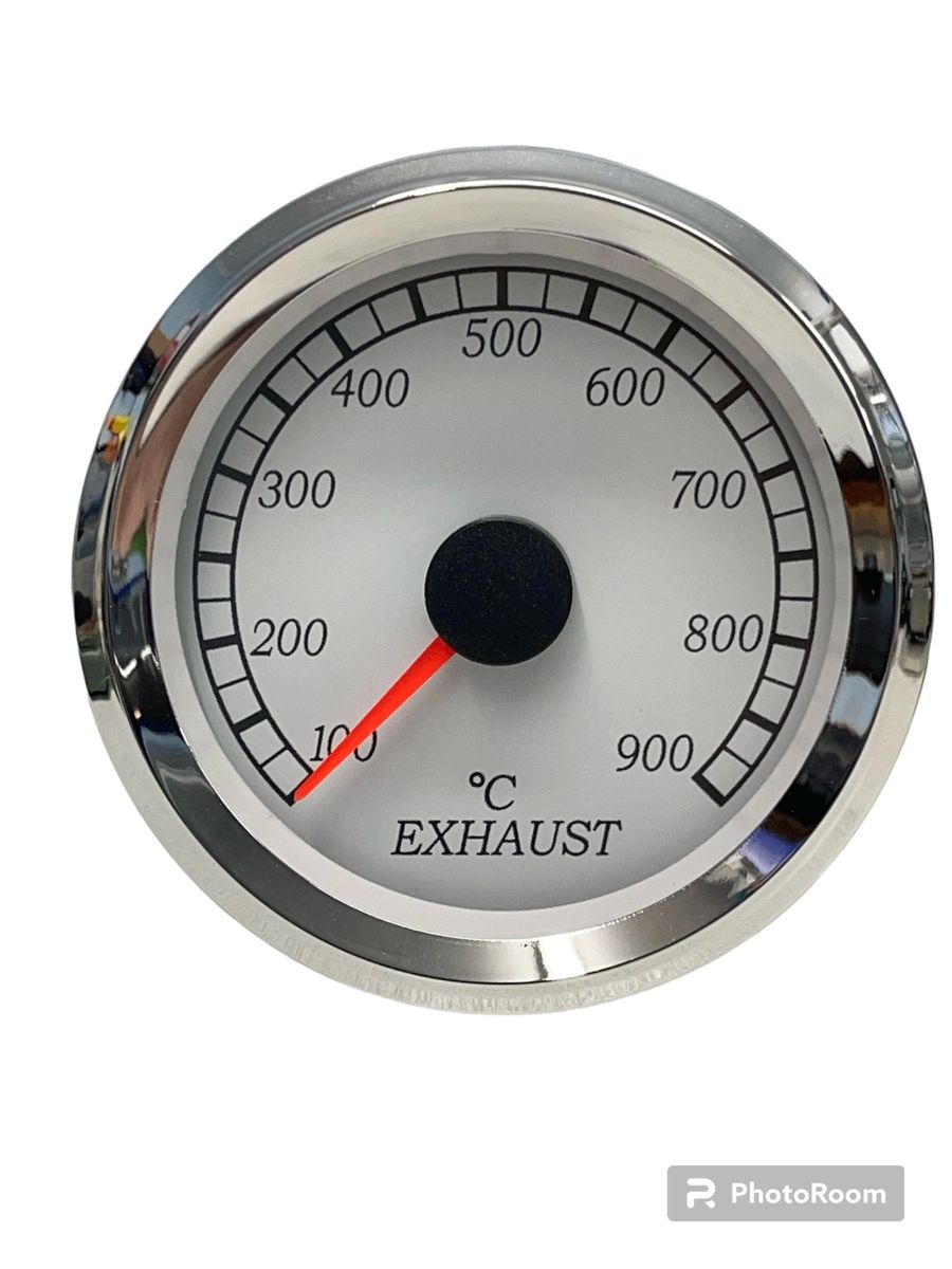 Heritage White EXHAUST Pyrometer Electrical Full Sweep Chrome Bezel 100 ...
