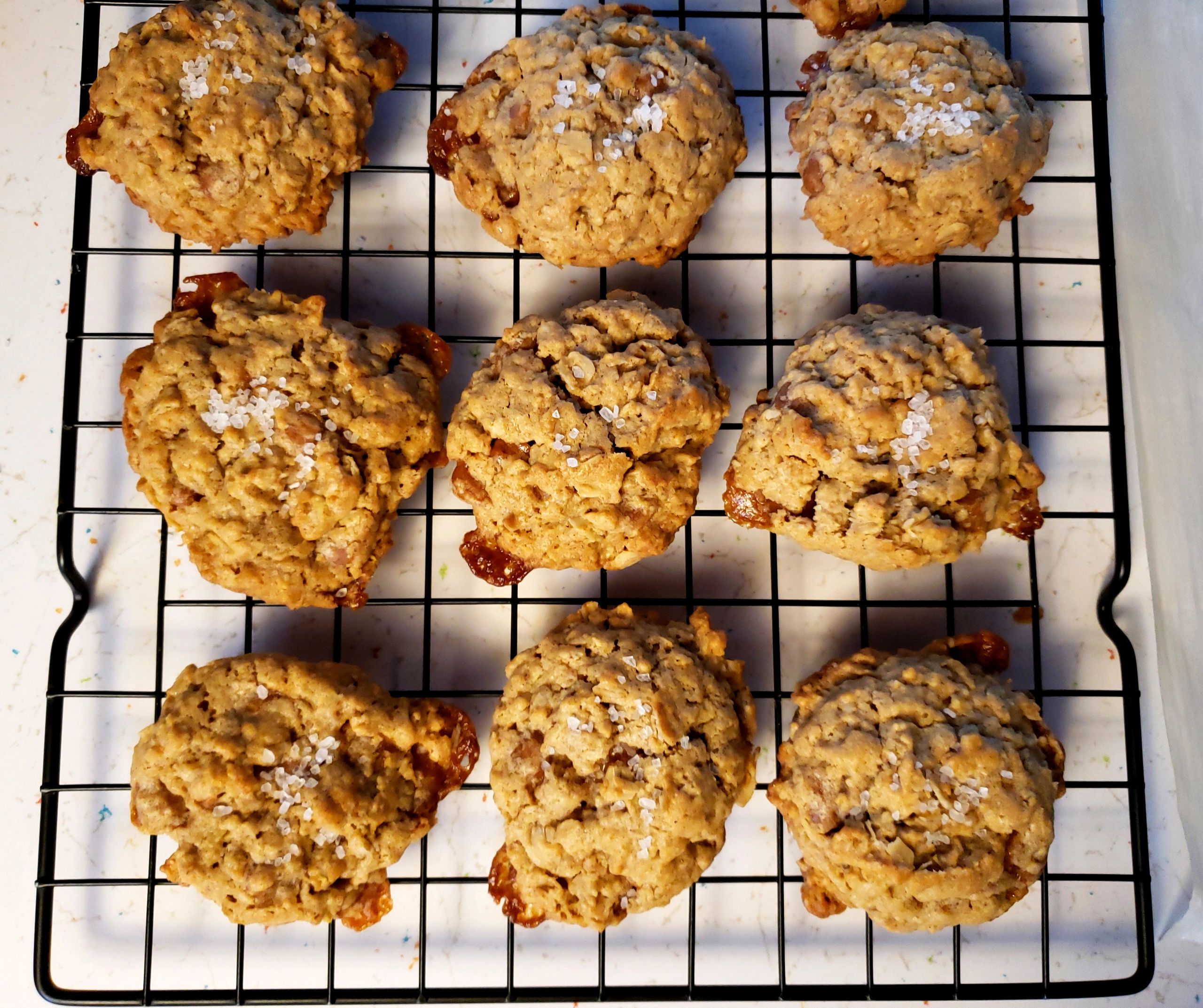 Peanut Butter Salted Caramel Oatmeal Cookies