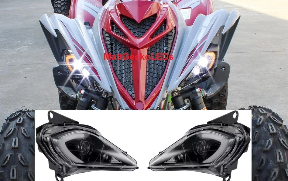 LED Headlight Set - Yamaha Raptor / YFZ450 / Wolverine (2006 - 2025 ...