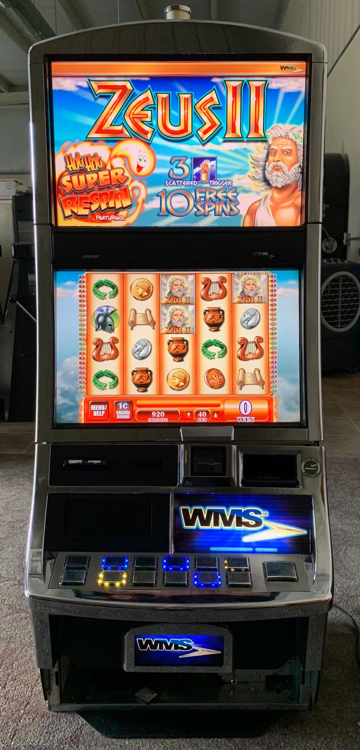 Check out the latest WMS BlueBird II Video Slot, Zeus II