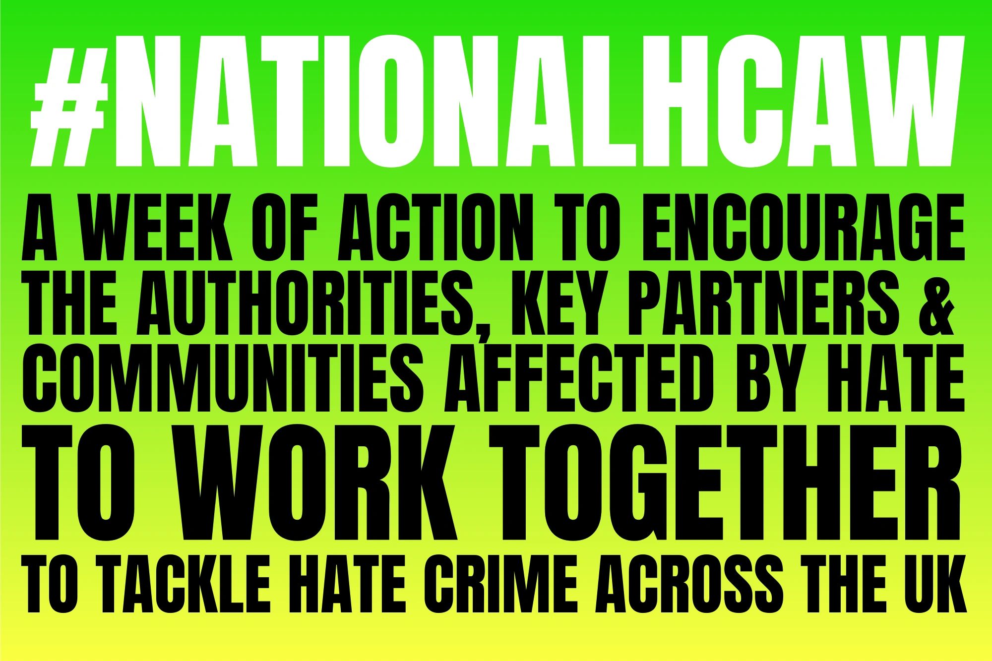 National Hate Crime Awareness Week - Nationalhcaw
