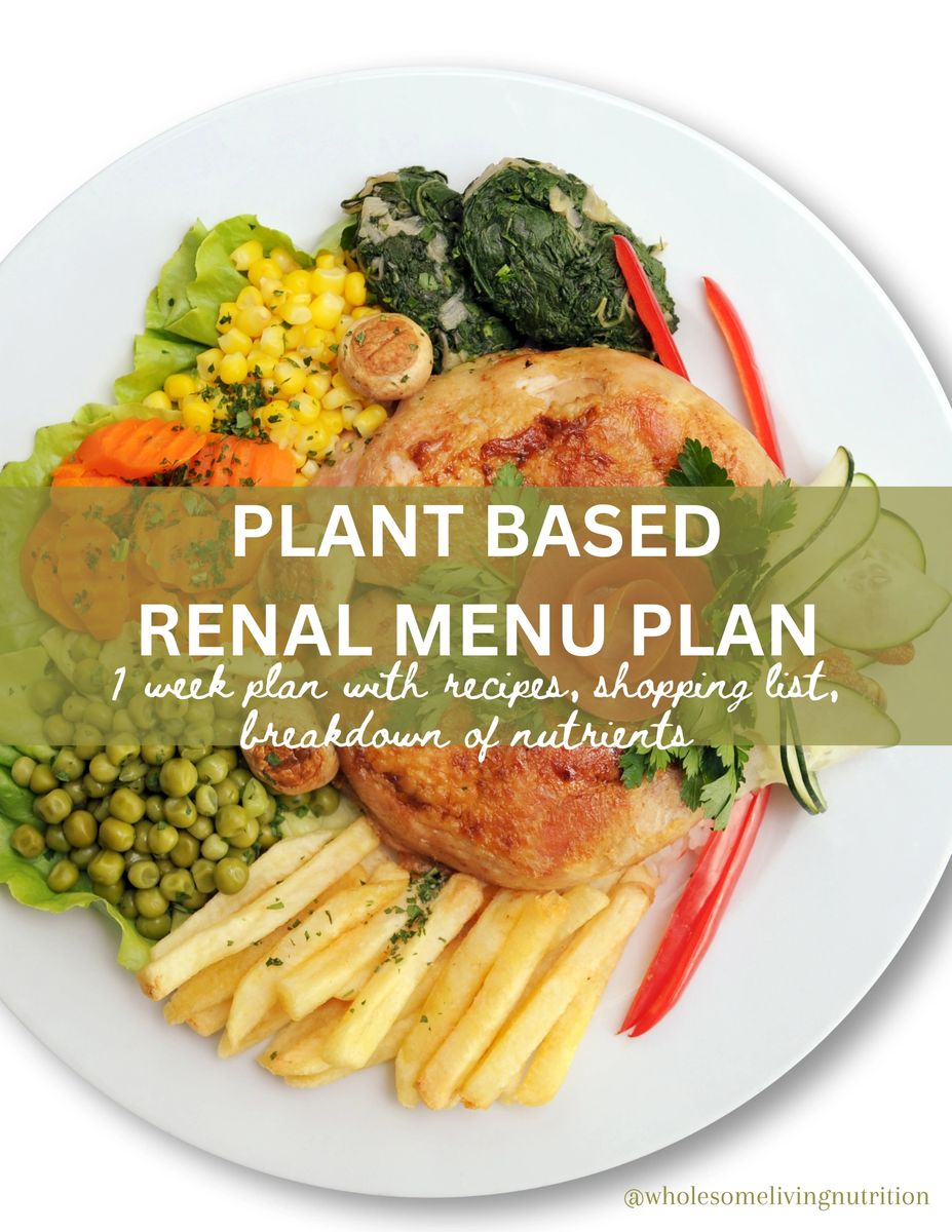 Plant-based 7 day Renal Menu Plan