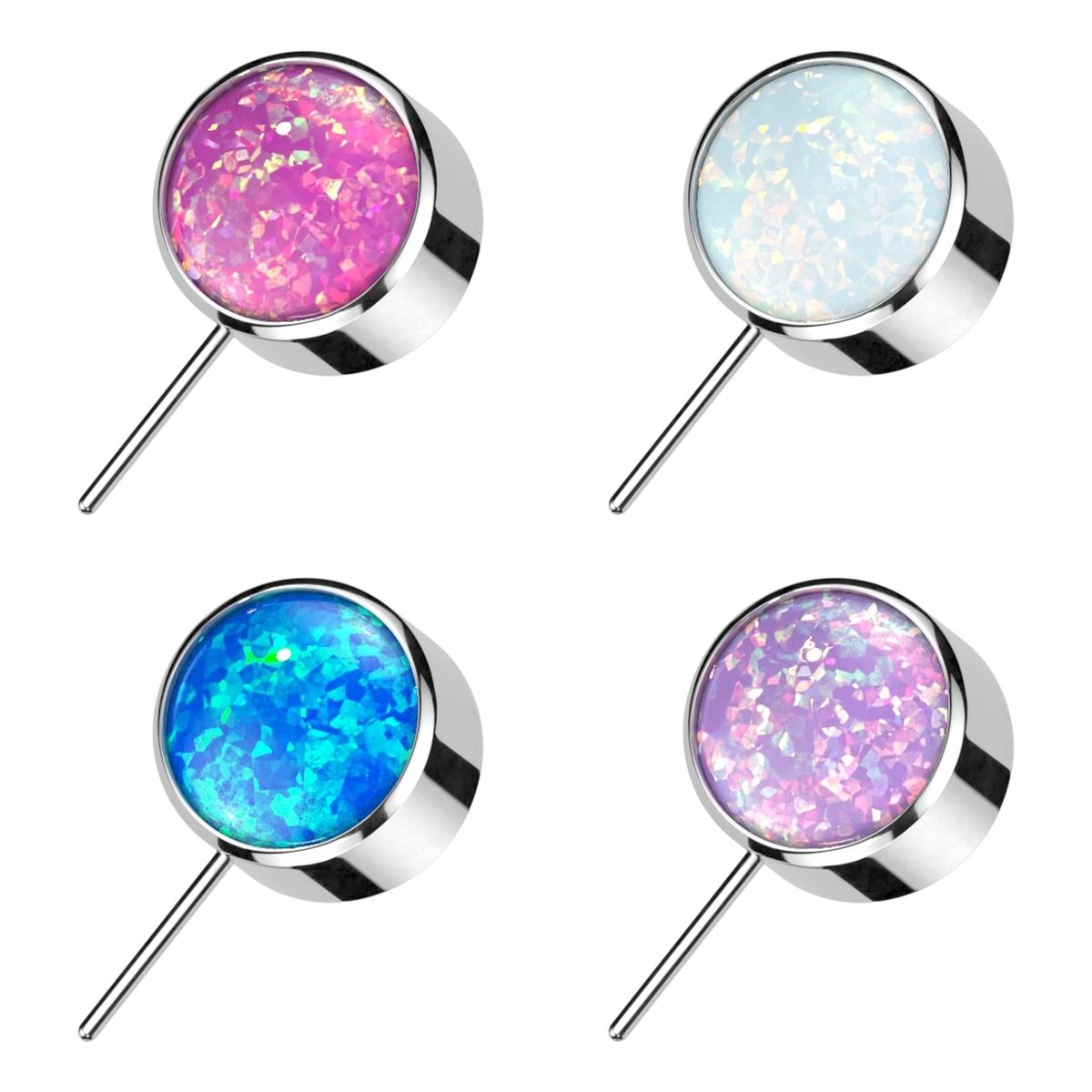 Titanium Threadless Forward-Facing Opal Top