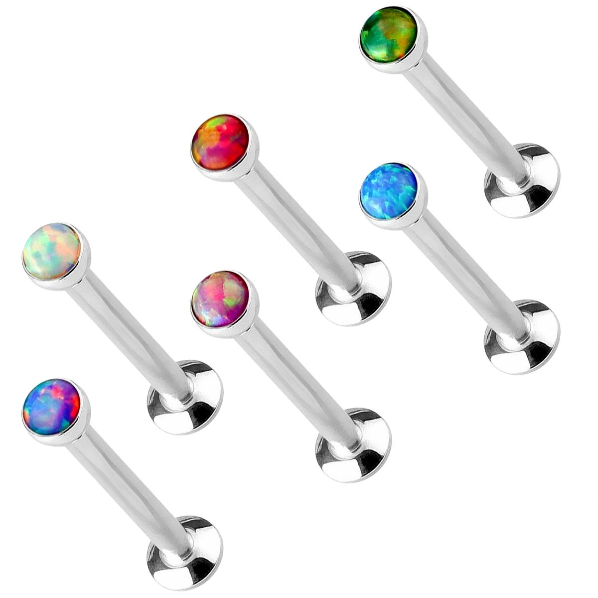 Opal Ball Labret Post
