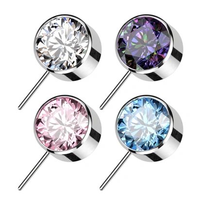 Titanium Threadless Forward-Facing Gem Top