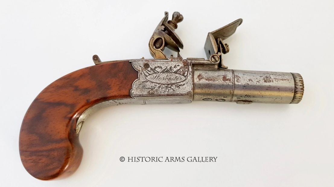 Sold Basket Hilt Sword, Adams Revolver Case & Flintlock Pocket Pistol ...