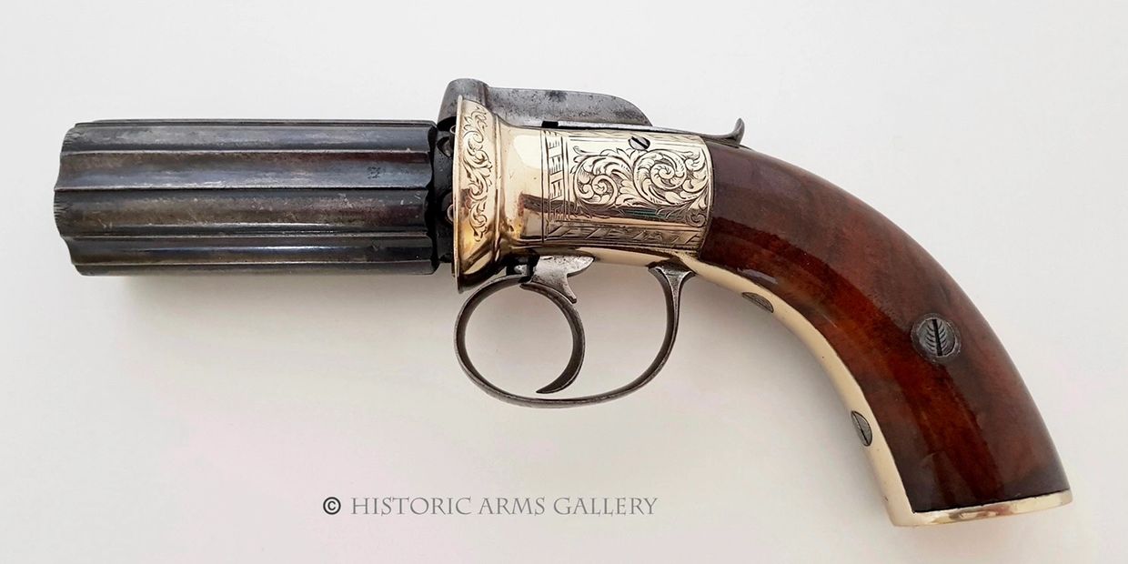 Sold Basket Hilt Sword, Adams Revolver Case & Flintlock Pocket Pistol ...