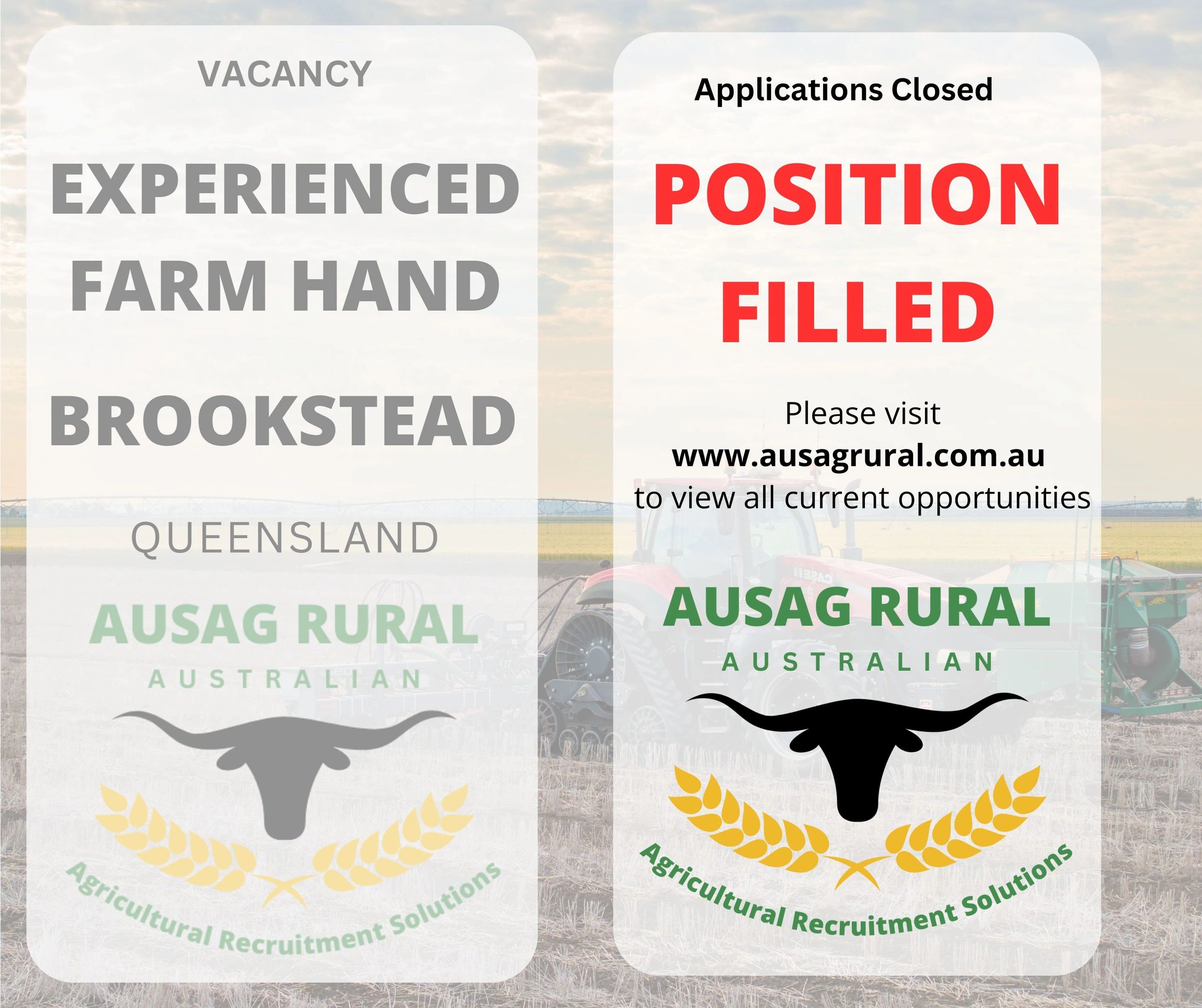 Experienced Farm Hand, BROOKSTEAD QLD