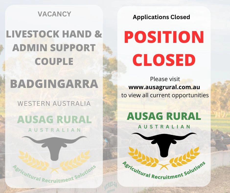 Livestock Hand & Admin Support Couple, BADGINGARRA WA
