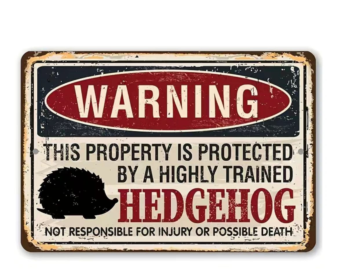 Metal Hedgehog Sign