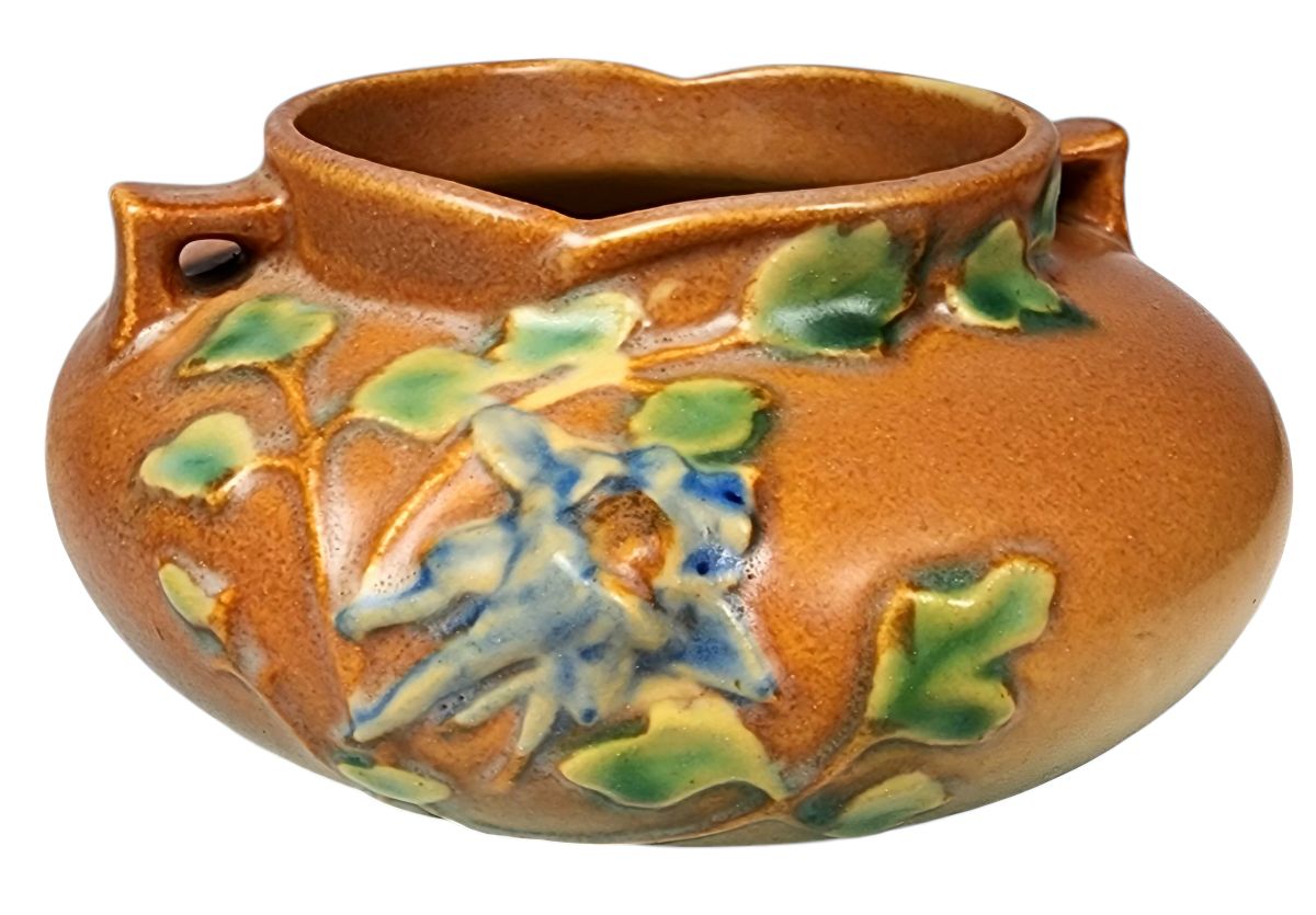 Vintage Roseville Columbine 1941 Art Pottery Jardiniere Planter