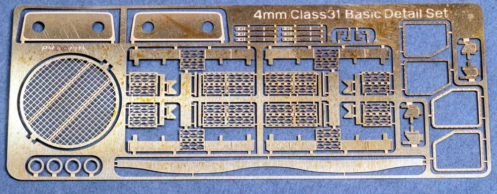 4mm Class 31 Detailing Parts & Etched Bogie Steps