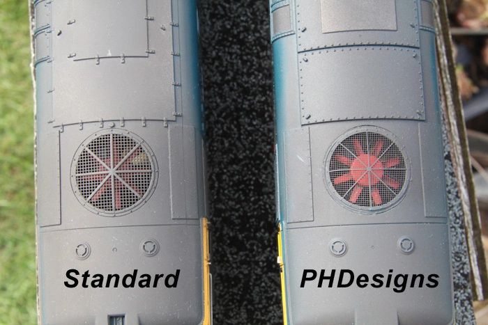 7mm Scavenger fan grill for Heljan Class 26/27/33