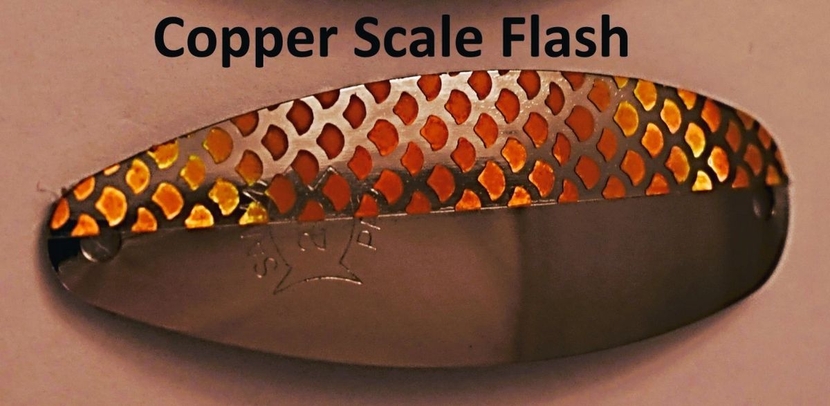 #25 Smooth Feather Weight Flutter Spoon - Copper Scale Flash