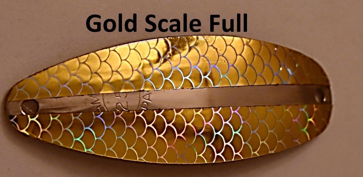 #33 Smooth Feather Weight Flutter Spoon - Gold Scale Full