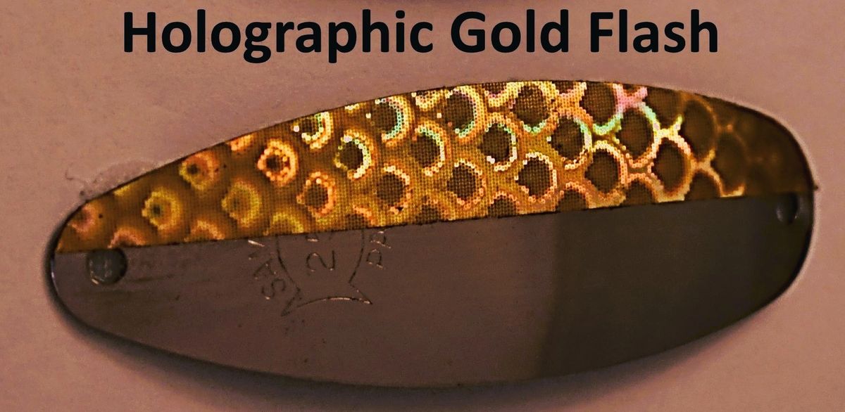 #23 Smooth Feather Weight Flutter Spoon - Holographic Gold Flash