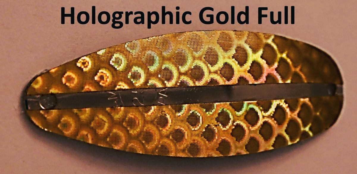 #32 Smooth Feather Weight Flutter Spoon - Holographic Gold Full
