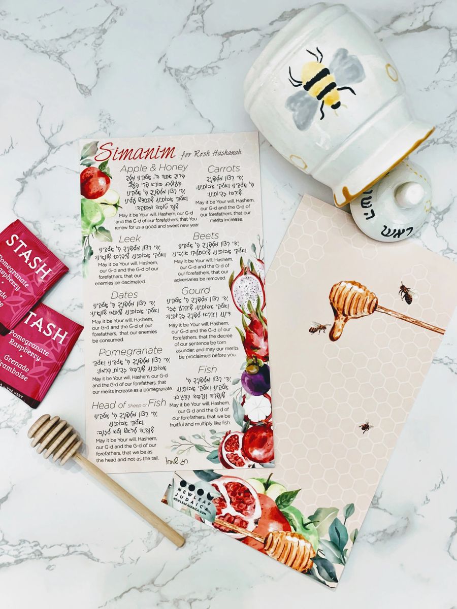 Simanim Card for Rosh Hashana