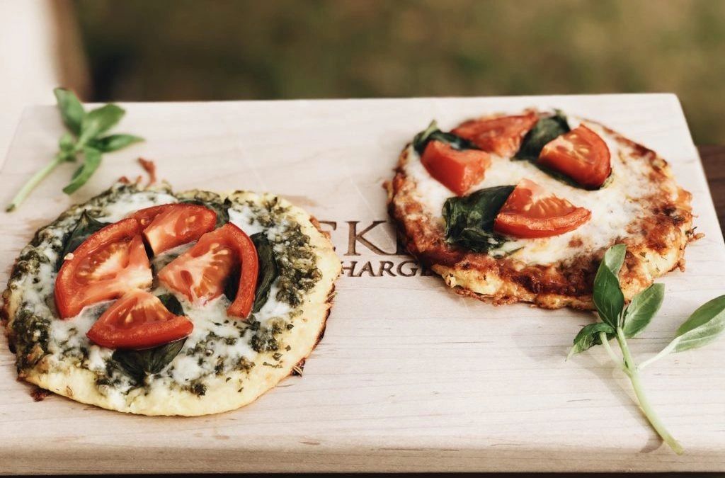 Cauliflower Crust Mini Margarita Pizzas
