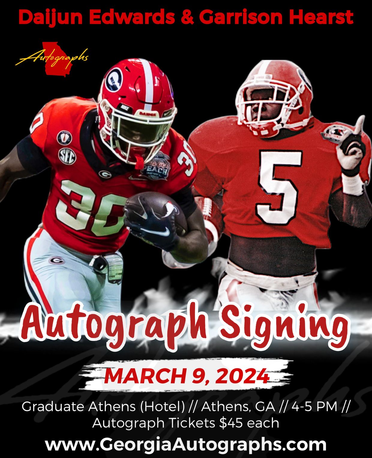 Georgia Bulldogs Autographs - Georgia Autographs