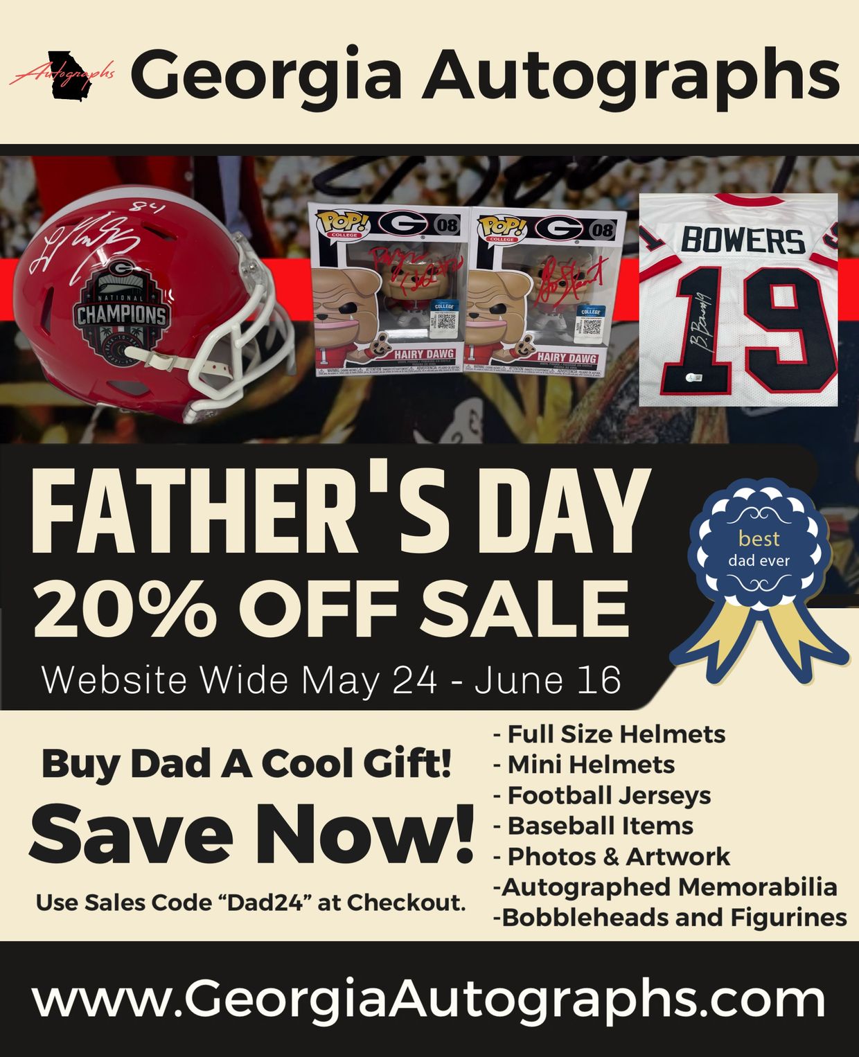 Georgia Bulldogs Autographs - Georgia Autographs