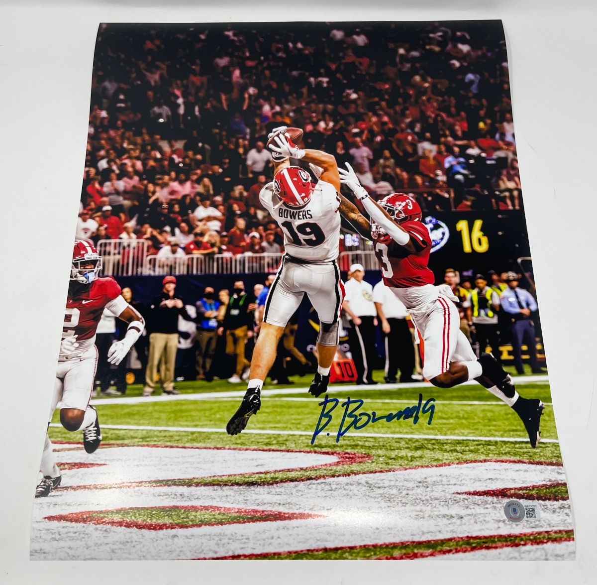 Brock Bowers Autographed “Bama” 16x20 Photo a/ Beckett COA