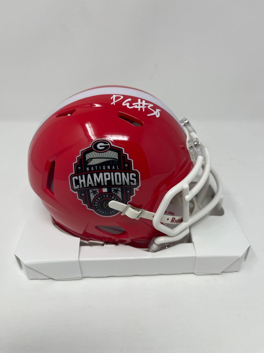 Daijun Edwards Autographed Georgia Bulldogs Back to Back Champions Logo ...
