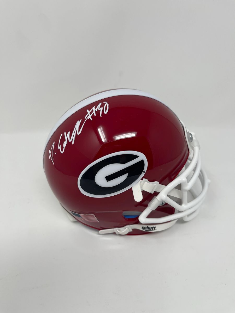 Daijun Edwards Autographed Georgia Bulldogs Schutt Authentic Mini Helmet