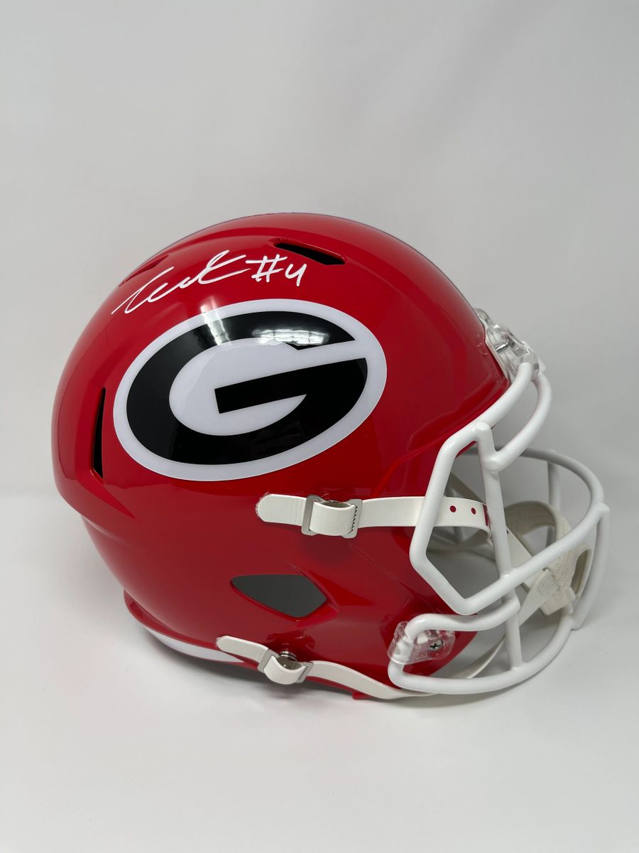 James Cook Autographed Full Size Riddell Speed Replica Helmet with ...