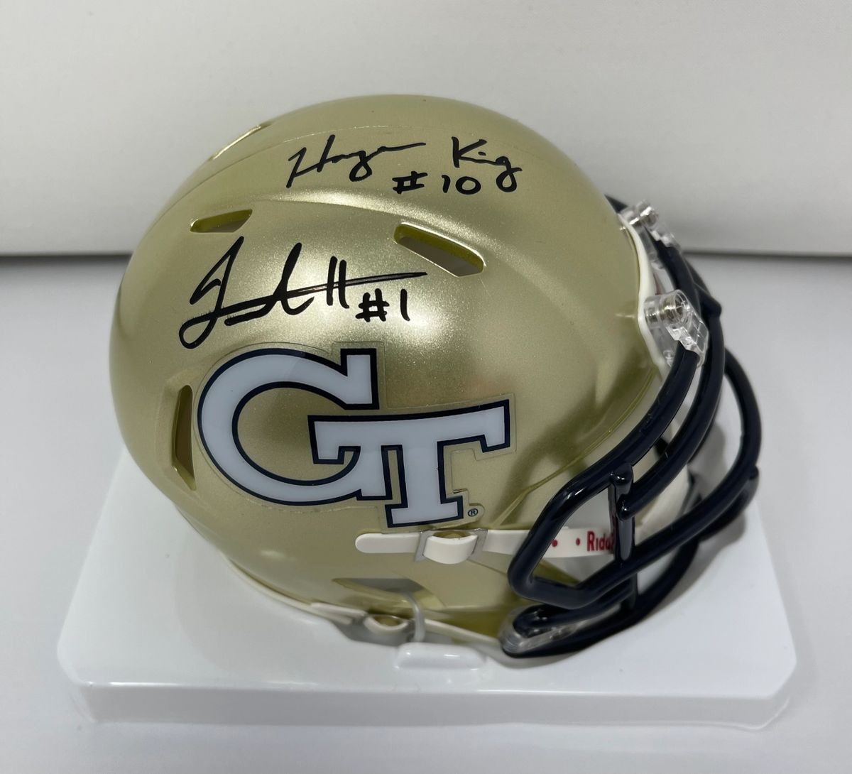 Haynes King and Jamal Haynes Autographed Georgia Tech Mini Helmet
