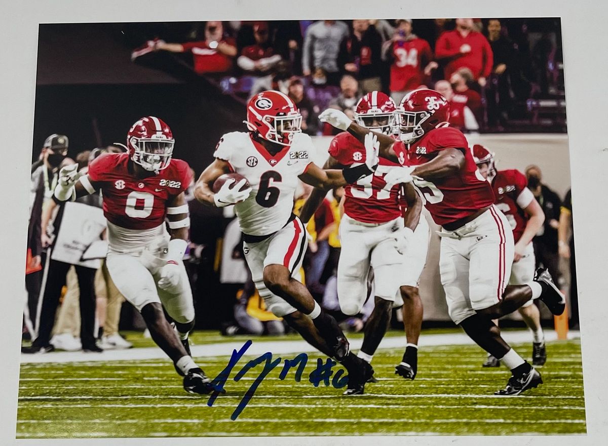 Kenny McIntosh Autographed Bama 2021 Natty 8x10 Photo