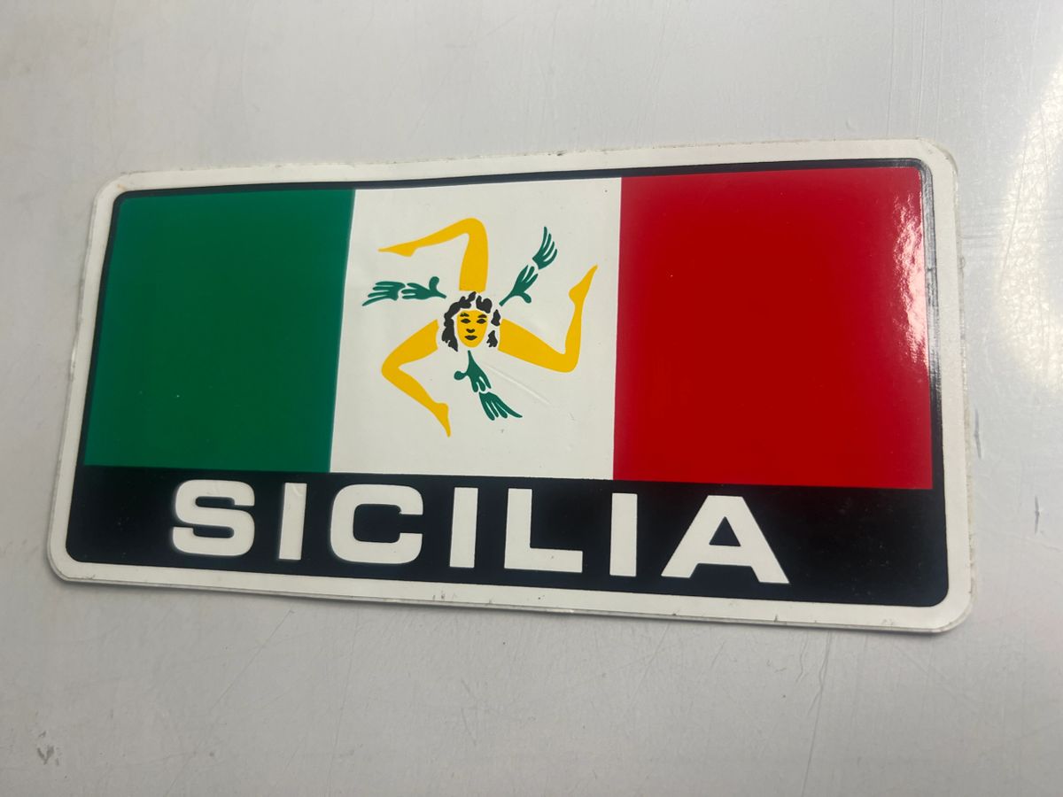 DECAL STICKER: SICILIA w TRINACRIA -Large RWG - [#1]