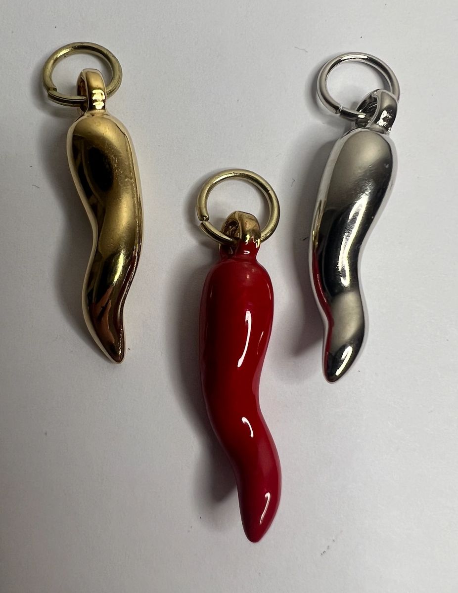 Charm Good Luck Italian Horn Corno Cornicello Pendant - Made In Italy ...