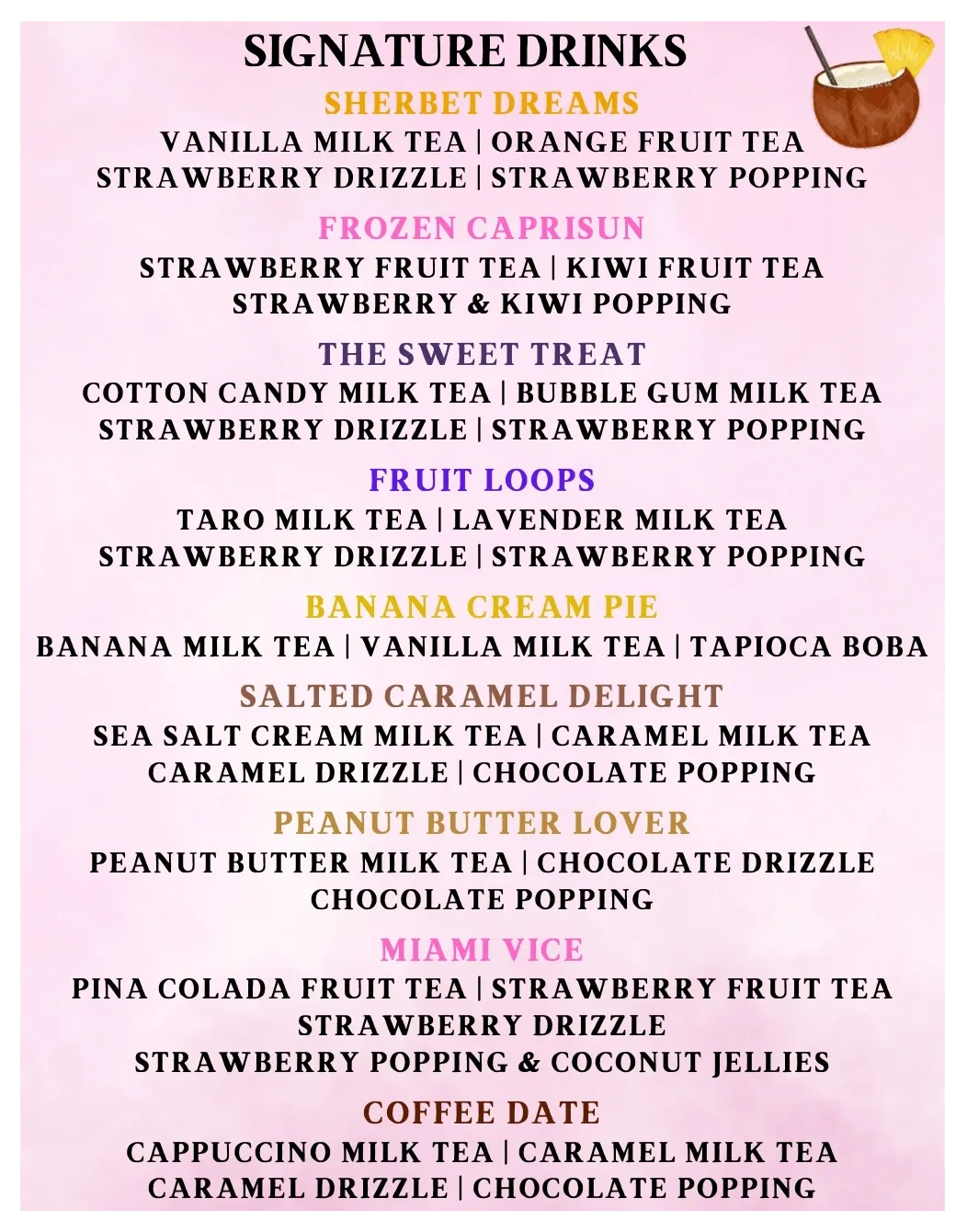 Delicious Bubble Tea with Popping Boba