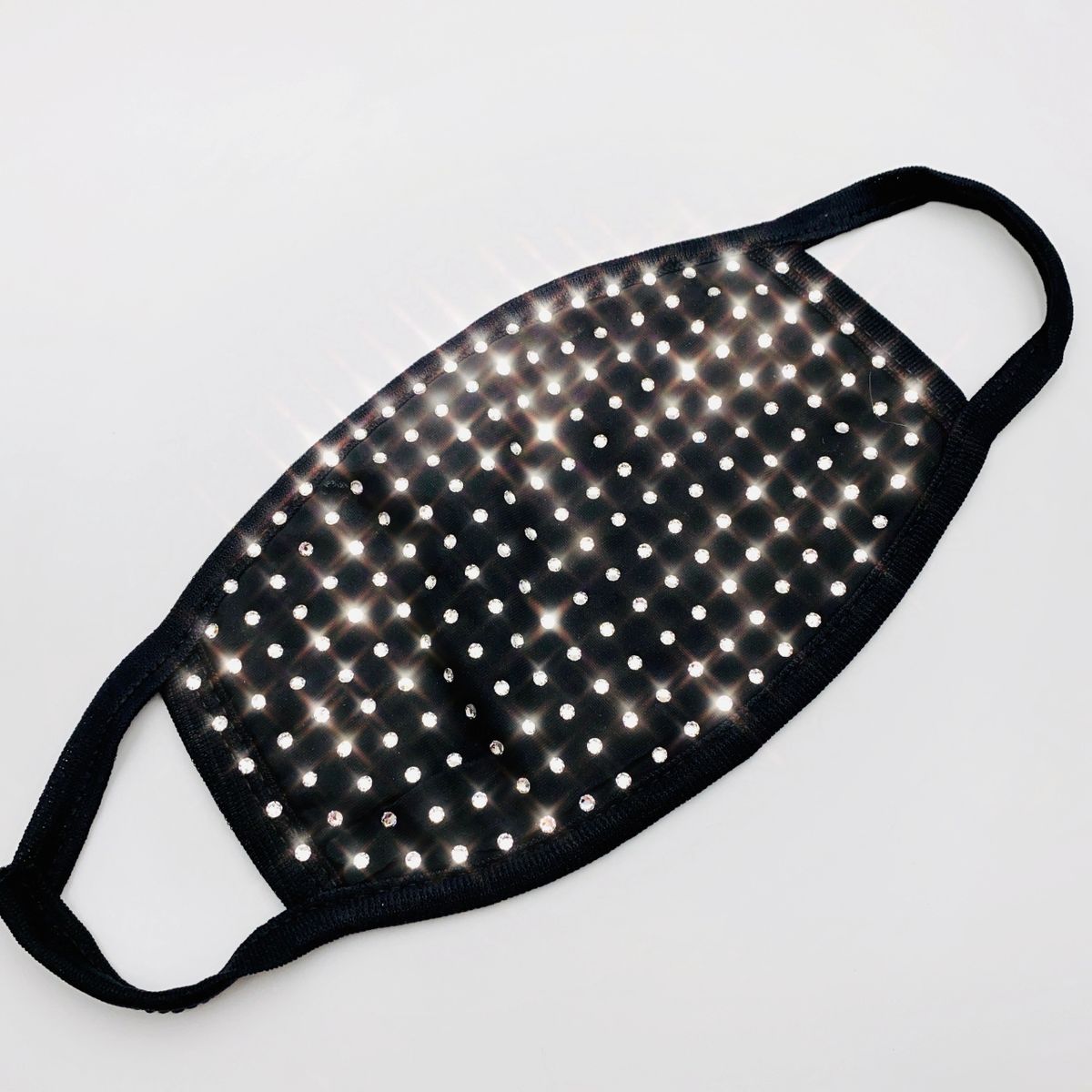 Bling Face Mask with Real Swarovski Crystals - Soft Cotton Breathable ...