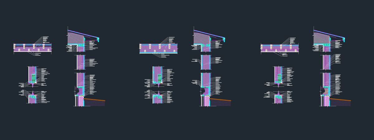 Double Stud Wall CAD Details