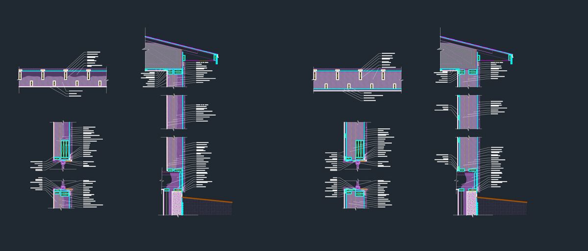 Double Stud Wall CAD Details