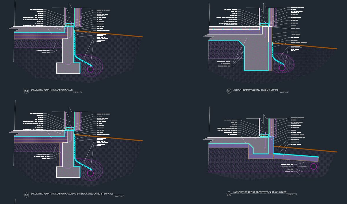 Insulated Slab On Grade CAD Details