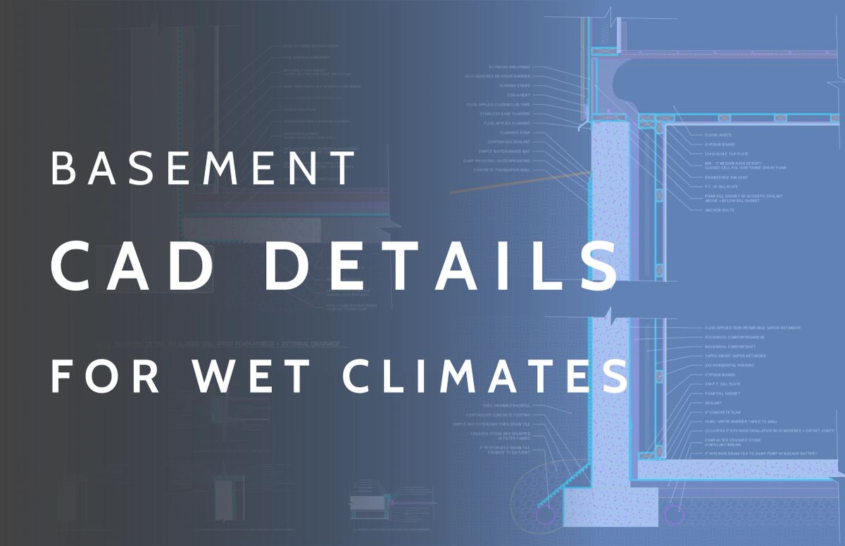 Basement CAD Details For Wet Climates
