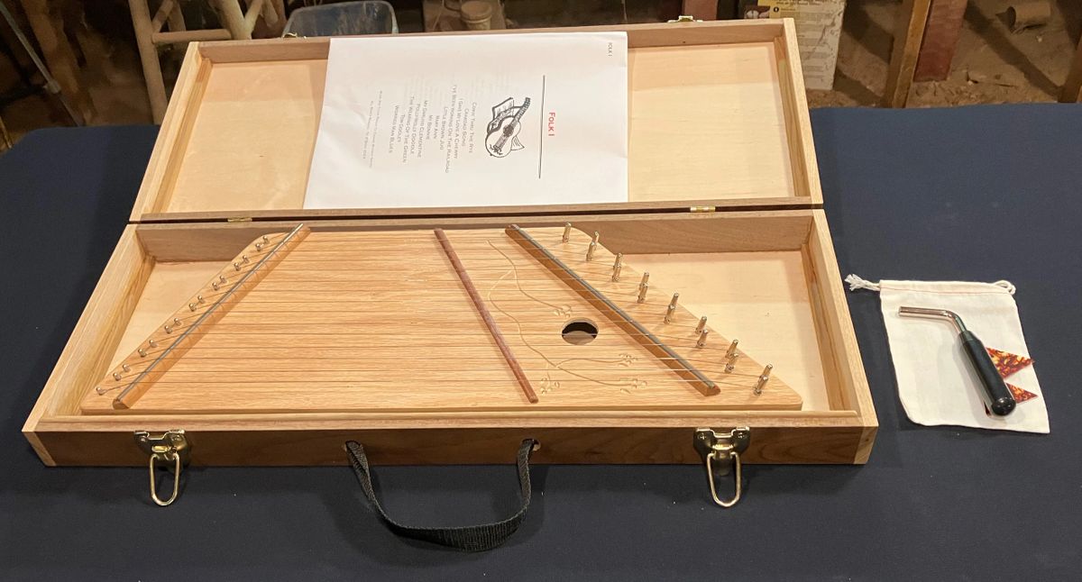 Dulcimer Lap Harp with Wood case