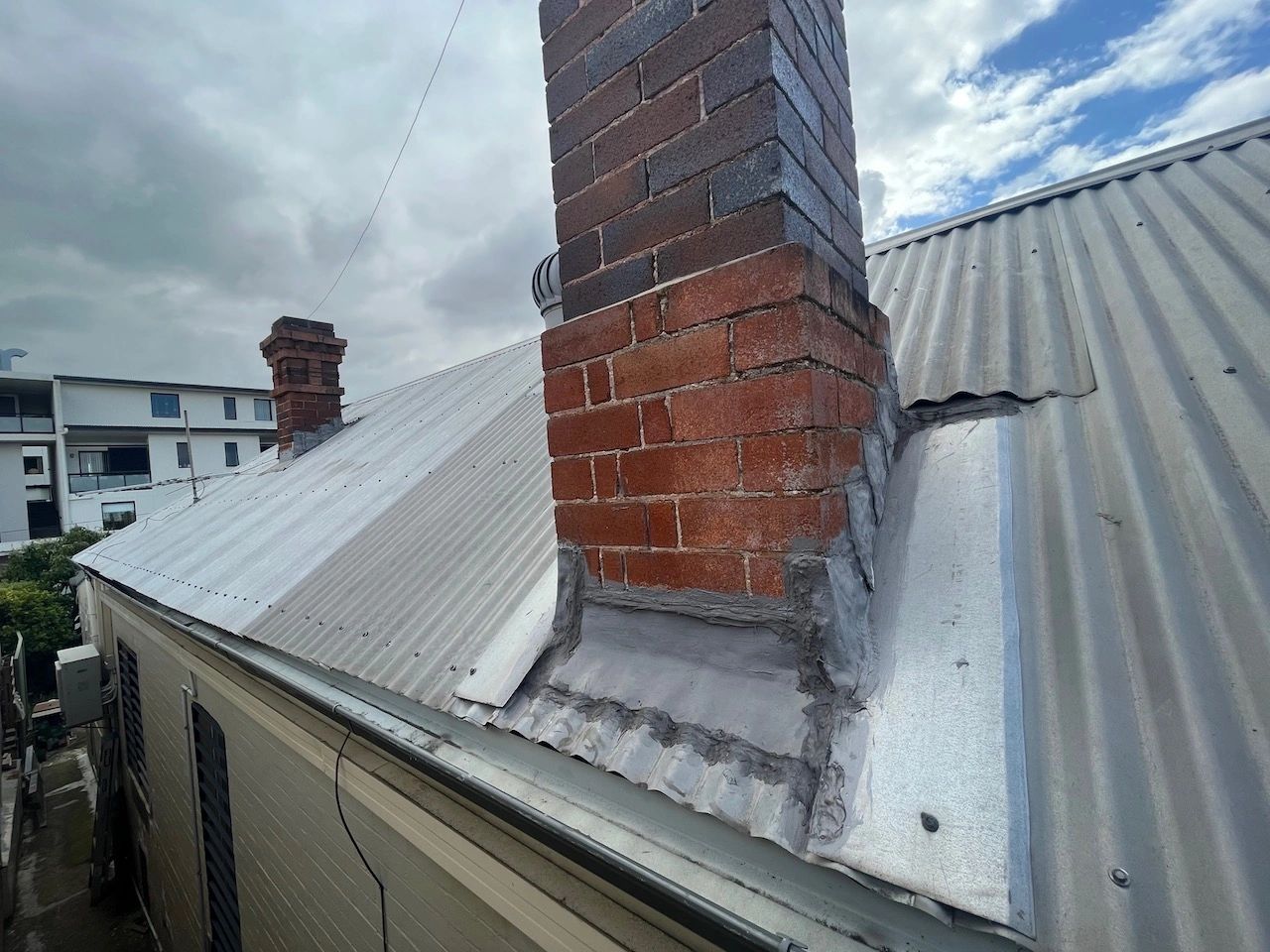 Corrugated Brick Chimney Flashing
